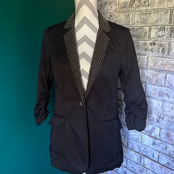 Express | Jackets & Coats | Womens Express Black Beadedcollar Blazer ...